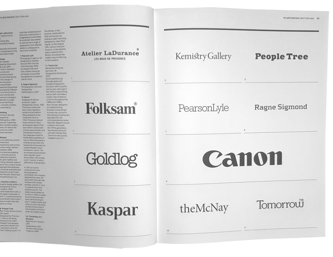 Logotipos sem símbolos e com fonte serifada e iniciais em Maiúsculo